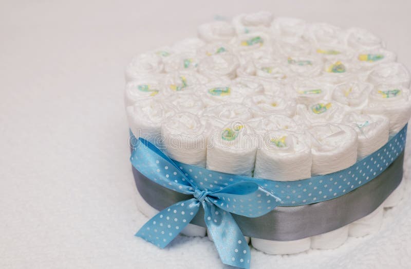 Stack of Diapers for a Little Baby Stock Photo - Image of modern, nappy ...