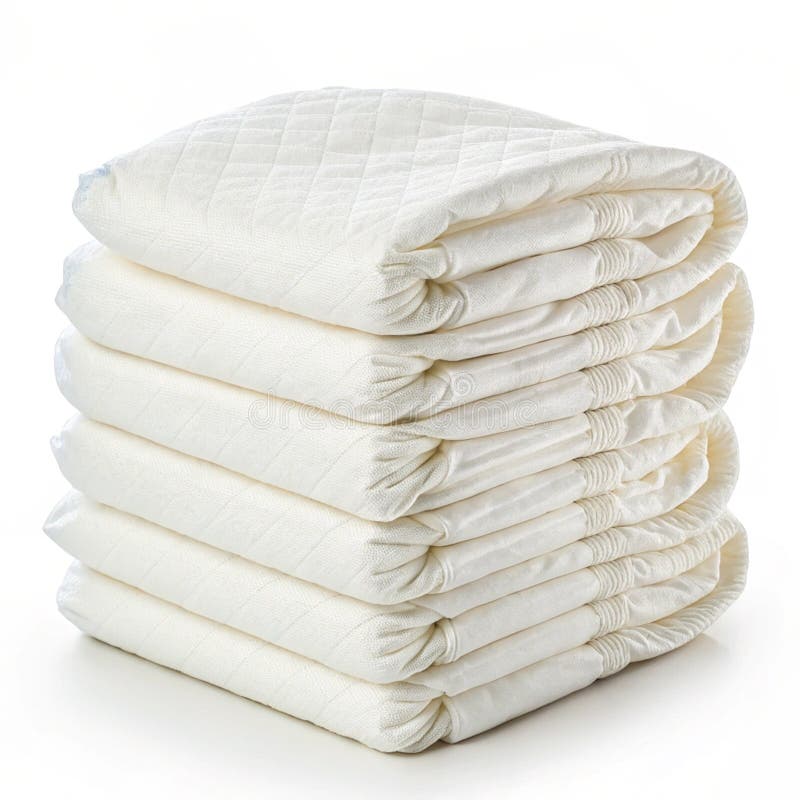 Stack of diapers stock illustration. Illustration of childhood - 357697796