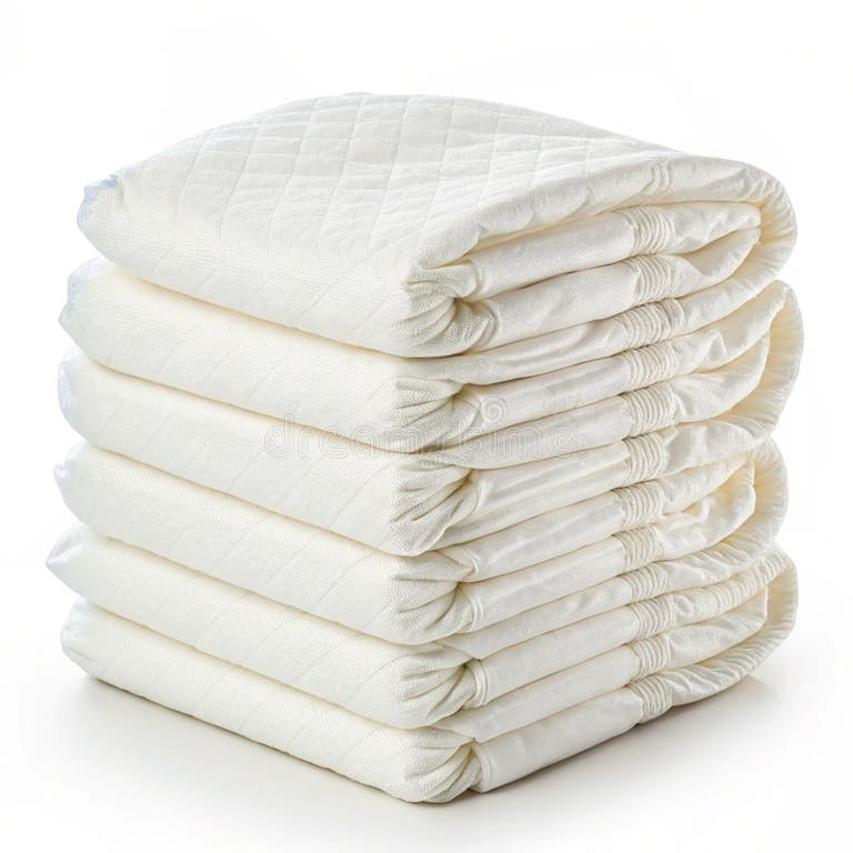 Stack of diapers stock illustration. Illustration of childhood - 357697796
