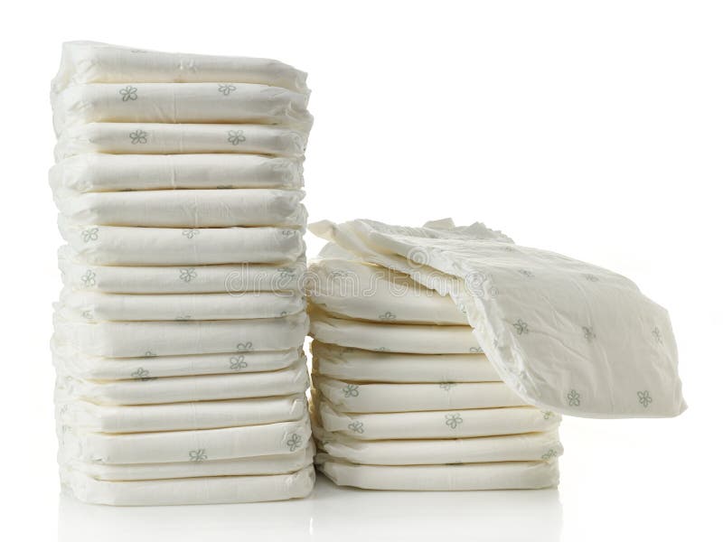 Stack of diapers stock image. Image of child, isolated - 47096411