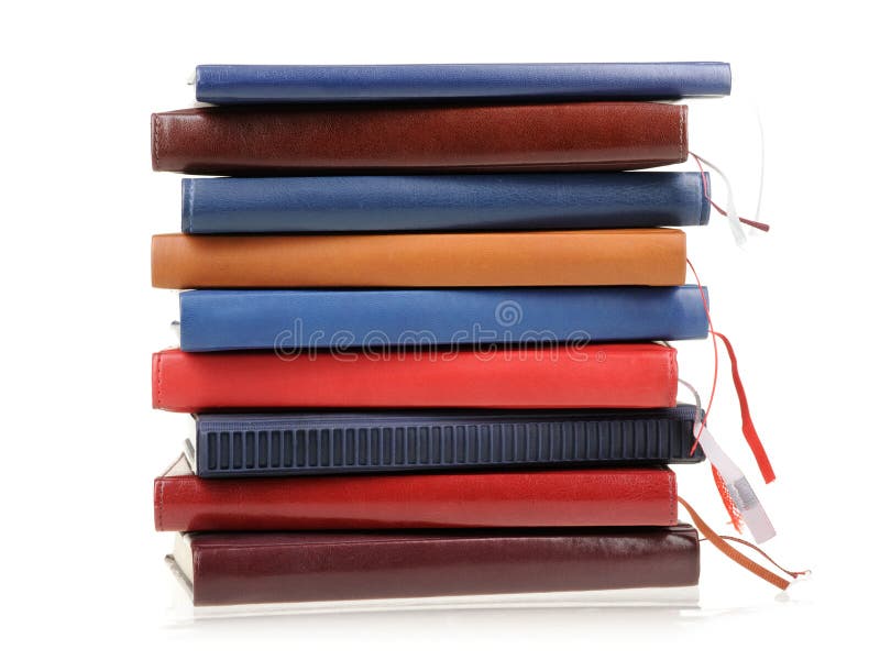 Stack of diaries or books stock image. Image of notebook - 337529349