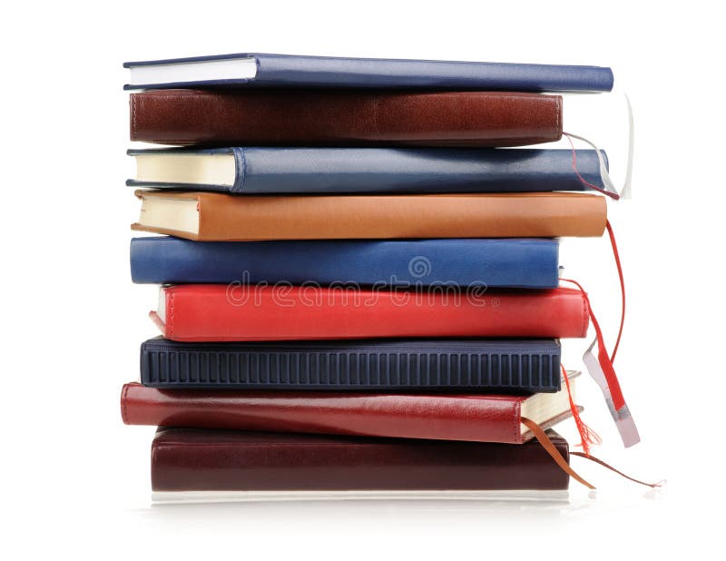 Stack of diaries or books stock photo. Image of paper - 337529376