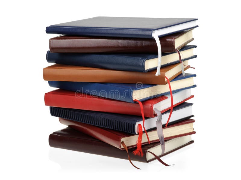 Stack of diaries or books stock image. Image of calendar - 337529383