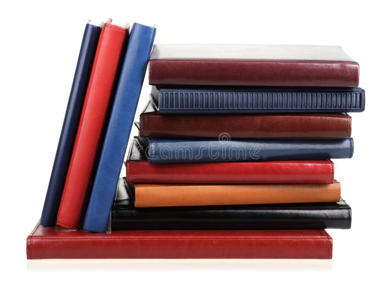 Stack of diaries or books stock photo. Image of information - 337529564