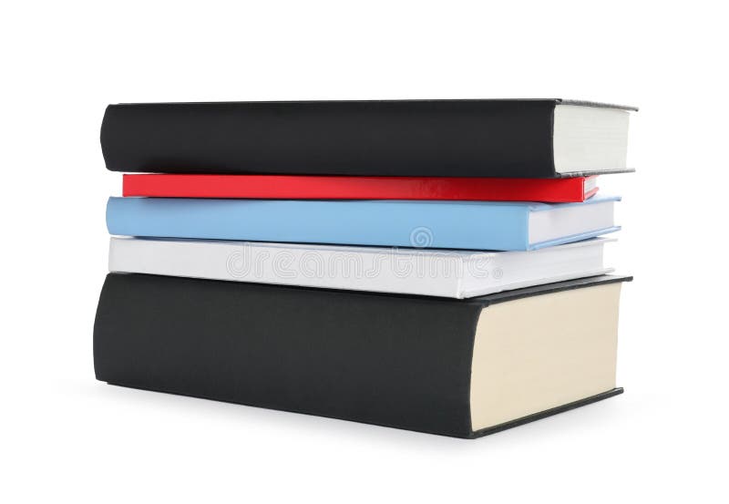 Stack Of Different Books On White Background Stock Image Image Of Knowledge Color 266354013