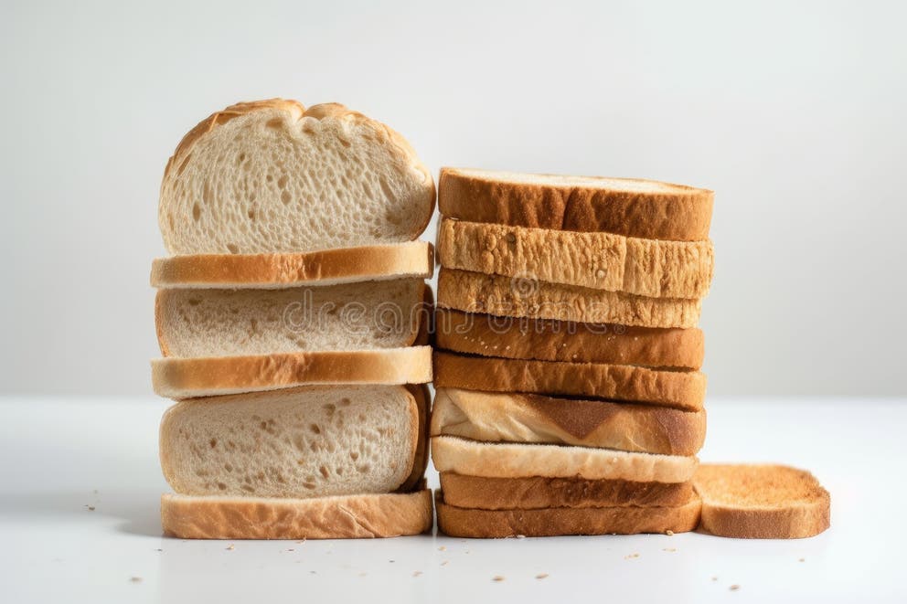 Stack of Different Bread Shapes, Each One Scored for Neat and ...
