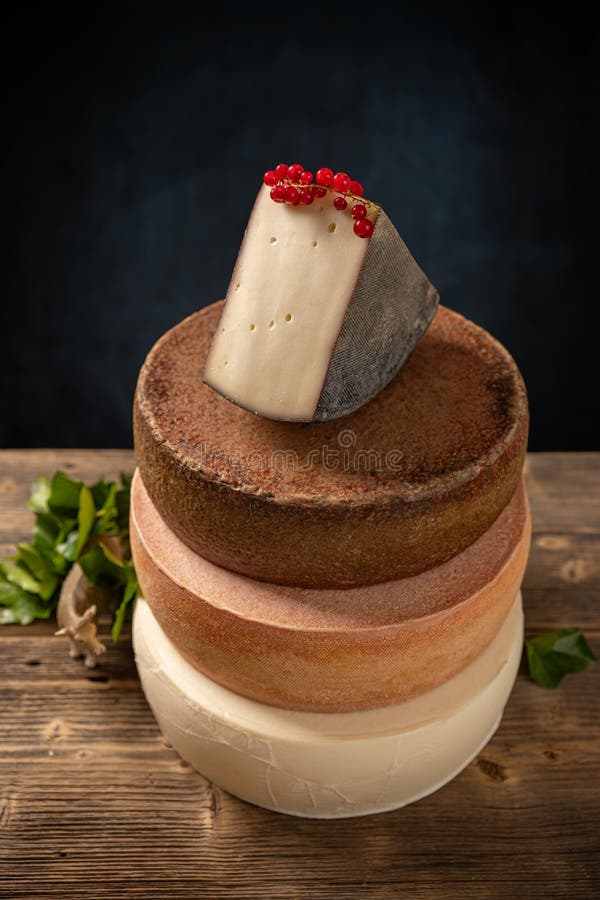 Stack of Different Cheese Heads Stock Illustration - Illustration of ...