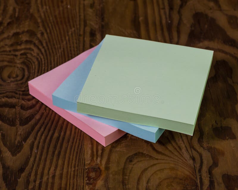 Stack of Different Colored Notepads Stock Photo - Image of grunge, pile ...