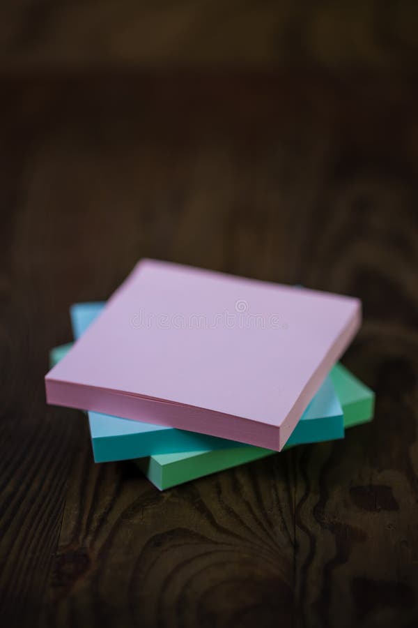 Stack of Different Colored Notepads Stock Photo - Image of education ...