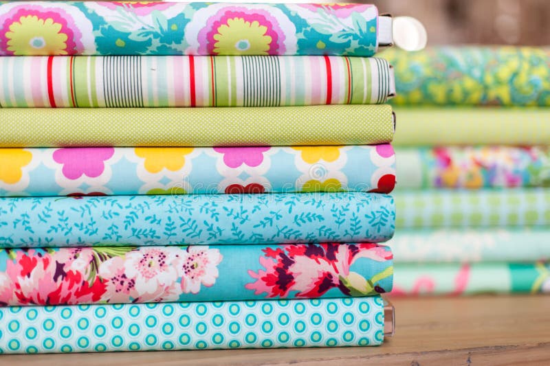 Stack of Different Colorful Fabric Rolls Stock Photo - Image of fresh ...