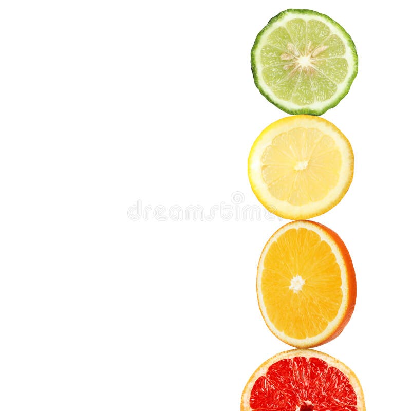 Stack of Citrus Fruit Slices. Stock Photo - Image of bright, freshness ...