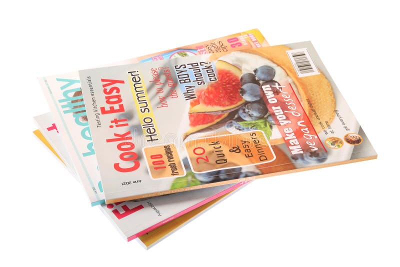 Stack of Different Magazines on White Stock Photo - Image of journal ...