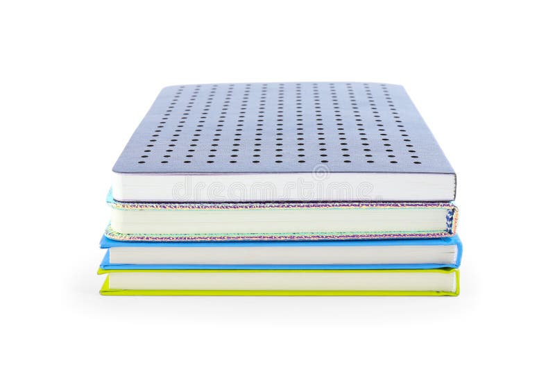 Stack of Different Notepads Isolated Stock Image - Image of planner ...