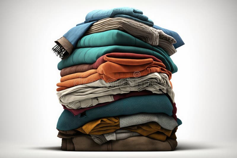 A Stack of Different Old Things on a White Background. Generative AI ...