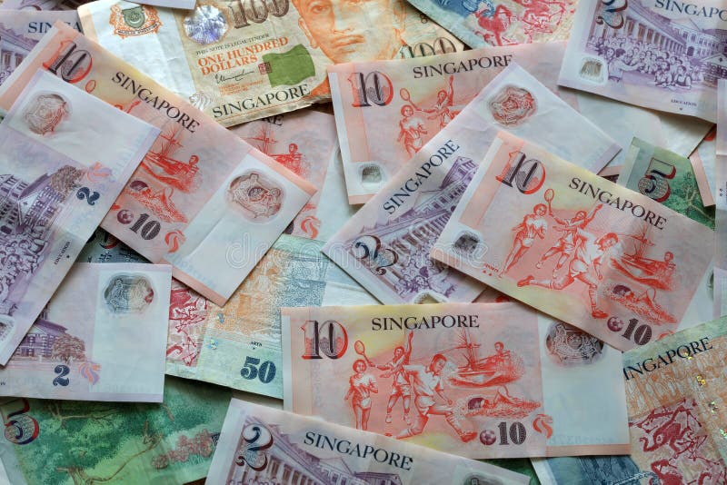 Stack of Different Singapore Dollar Banknotes Stock Photo - Image of ...