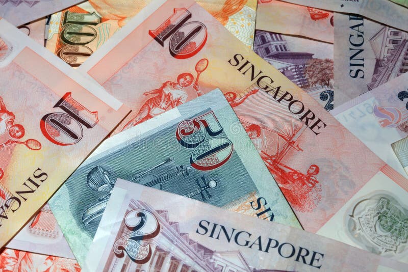 Stack of Different Singapore Dollar Banknotes Stock Photo - Image of ...