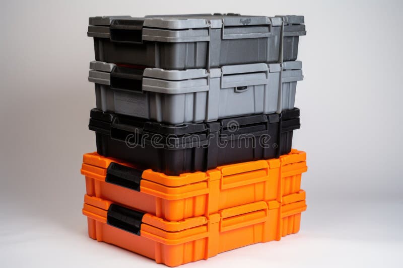 Stack of Different Sized Thermal Boxes Commonly Used for Transport ...