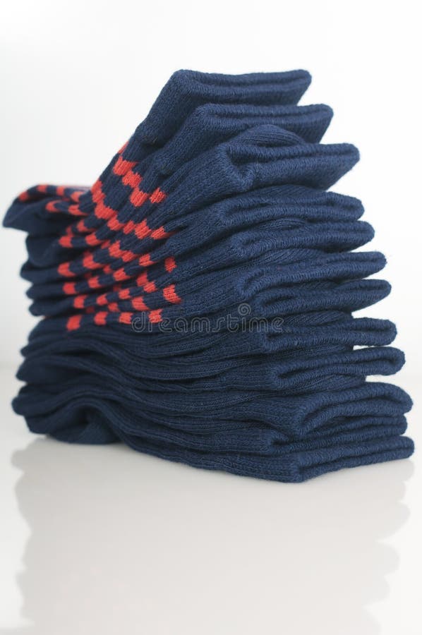 Stack of Different Socks on the White Stock Image - Image of white ...