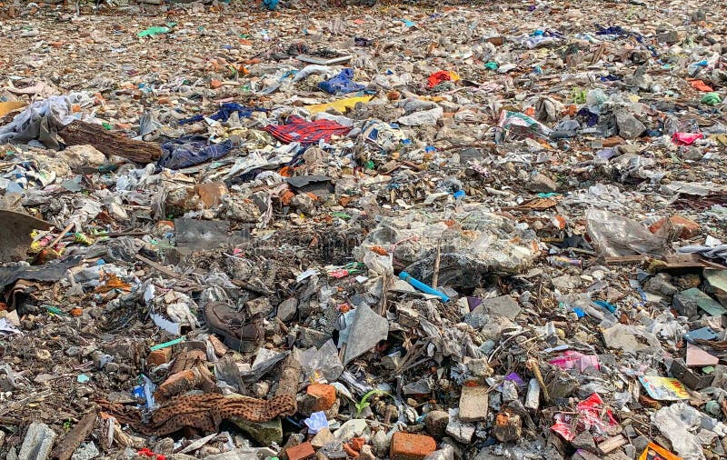 Stack of Different Types of Large Garbage Dump, Plastic Bags, and Trash ...