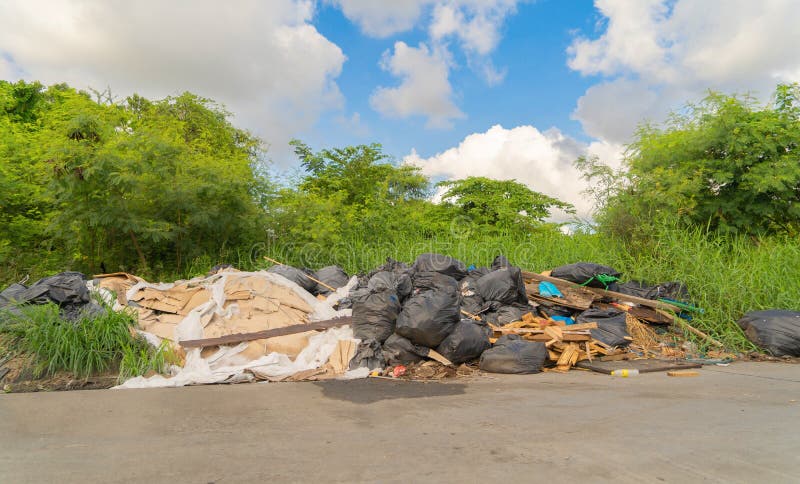 Stack of Different Types of Large Garbage Dump, Plastic Bags, and Trash ...