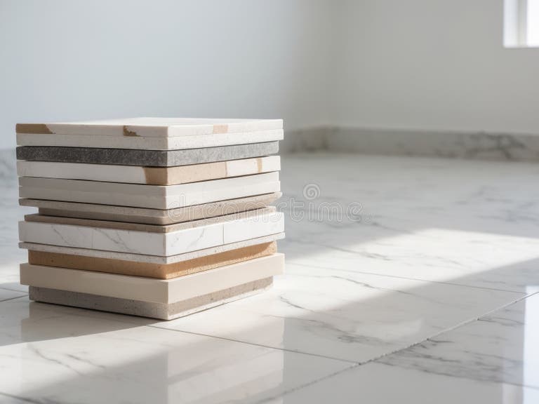 Stack Different Types Tiles White Marble Floor are Sample Stack Stock ...