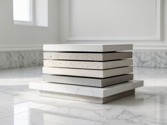 Stack Different Types Tiles White Marble Floor are Sample Stack. Stock ...