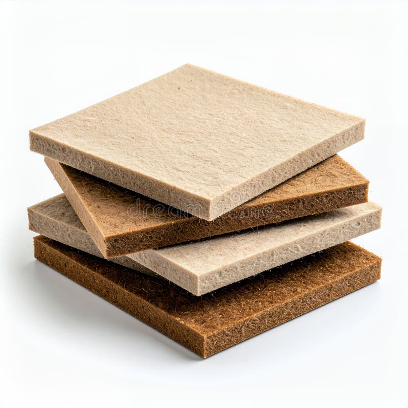 Stacked Soundproofing Tiles Display Varying Earthy Tones, Providing ...