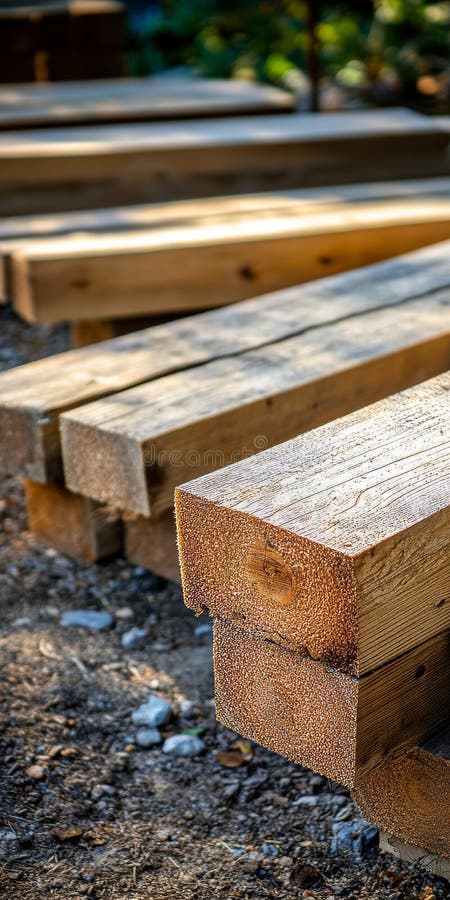 Stack of Dimensional Lumber for Outdoor Construction, Lumber Timber ...