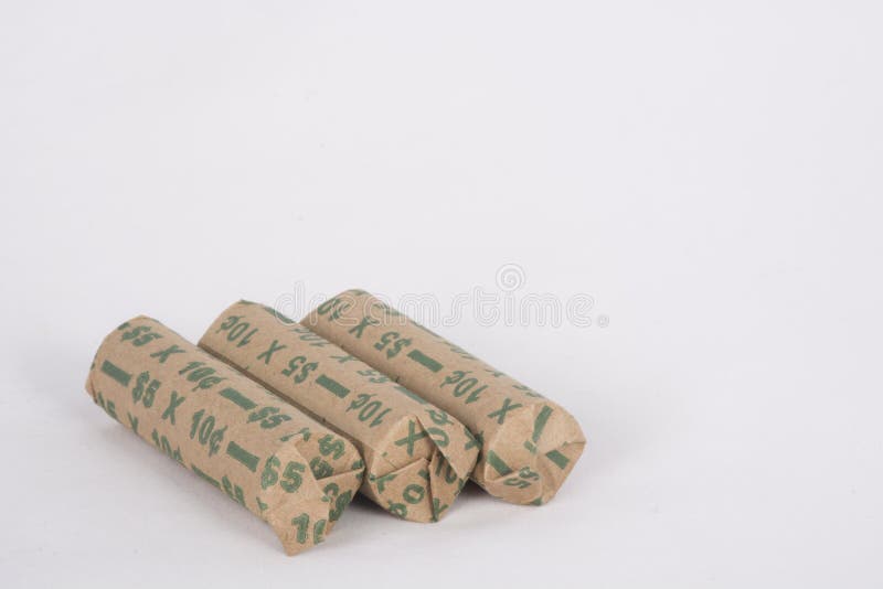 Stack of rolled dimes stock image. Image of background - 138161209