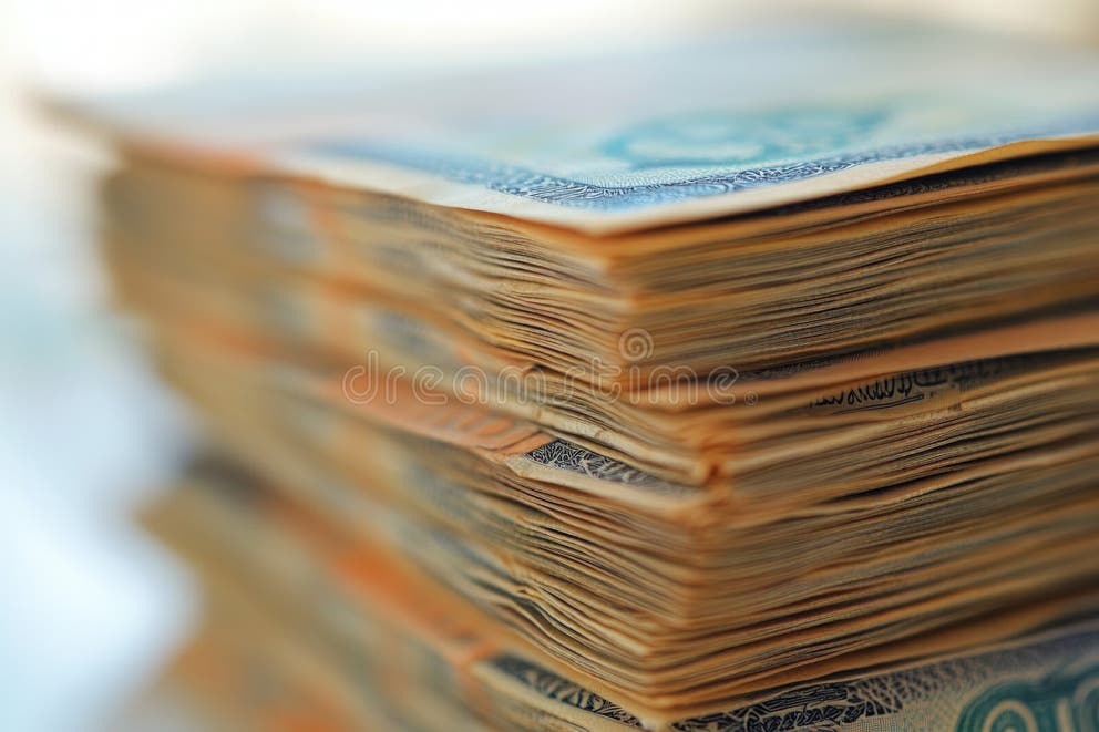 A Stack of 1000 Dirhams, Crisp and Detailed, Financial Theme. Stock ...