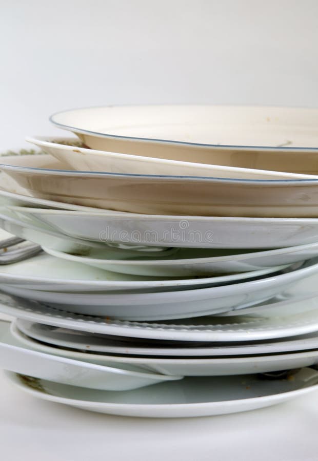 A stack of dirty dishes stock image. Image of clean, tableware - 40707099