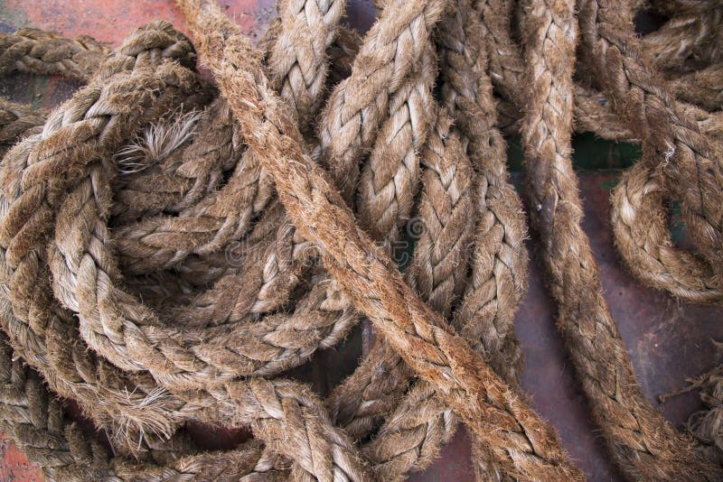 Stack Dirty Jute Rope Can Be Used As a Background Texture Stock Photo ...