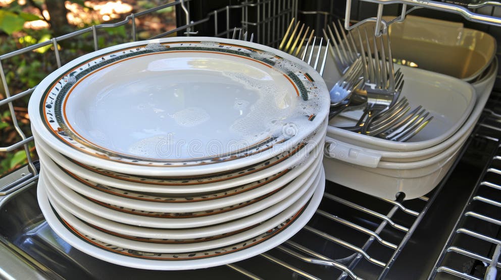 A stack of dirty stock image. Image of dishes, crockery - 320547809