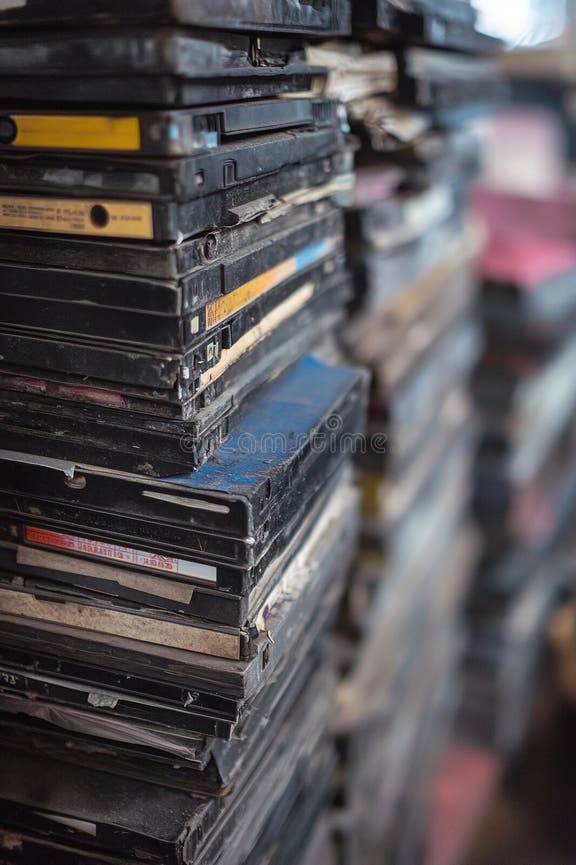 Stack of Discarded VHS Tapes Documenting Important Historical Events ...