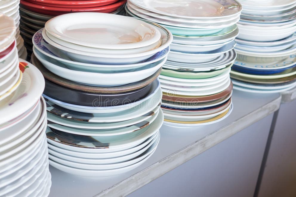Stack dishes stock image. Image of round, dinner, china - 94487265