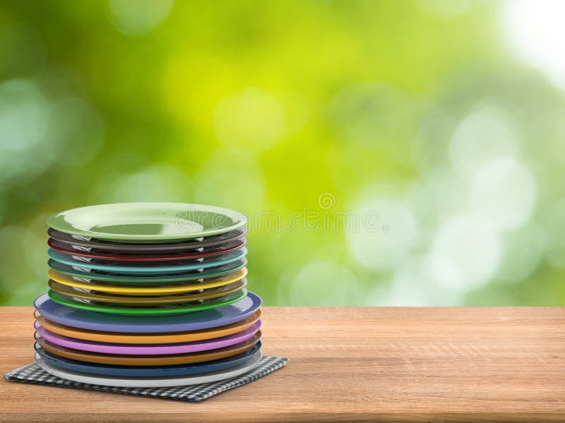 Stack of dishes stock photo. Image of restaurant, dish - 76312114
