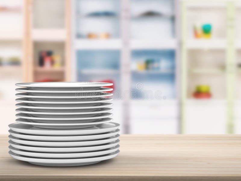 Stack of dishes stock illustration. Illustration of ceramics - 75318868