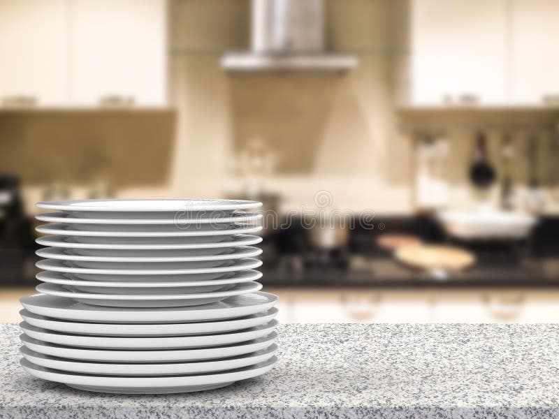 Stack of dishes stock image. Image of cabinet, appliance - 77402479