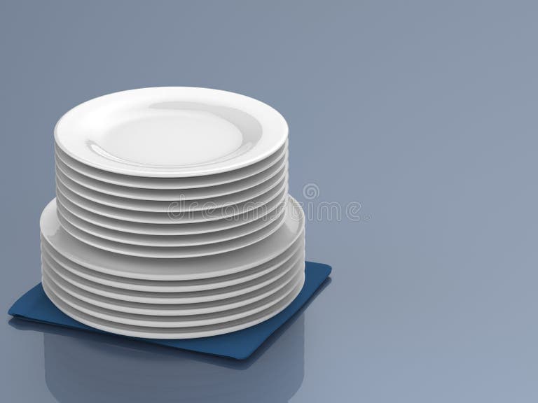 Stack of dishes stock image. Image of shiny, dish, simplicity - 77402667