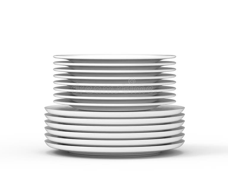 Stack of dishes stock image. Image of ceramics, clean - 77402723