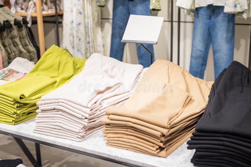 Stack on Display Jeans Pants for Sale Stock Image - Image of garments ...
