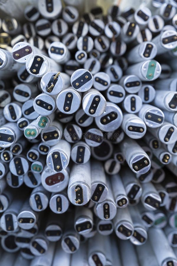 Stack of Disused Neon Lamp Tubes Stock Image - Image of green, ecology ...