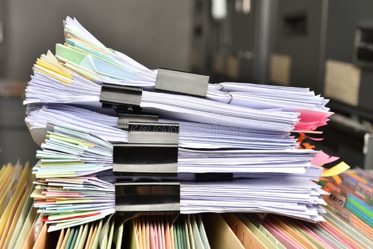 Stack Document file stock photo. Image of papers, folder - 113015744