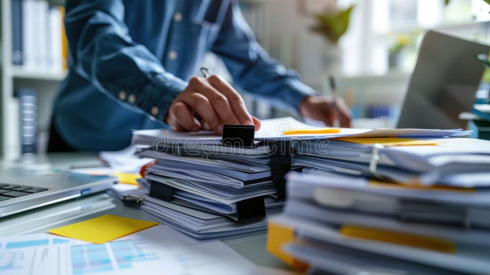 The Stack of Documents.AI Generated Image Stock Photo - Image of sheets ...