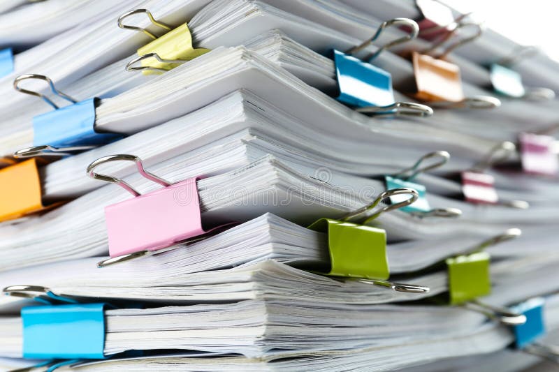 Stack of documents stock image. Image of office, work - 8634005
