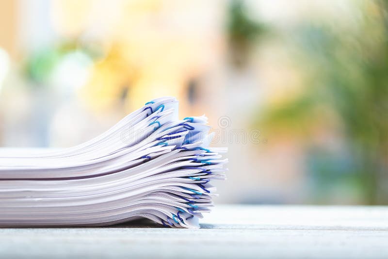 A Stack of Documents on a Bright Background Stock Photo - Image of ...