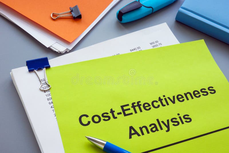Stack of Documents with Cost Effectiveness Analysis. Stock Image ...