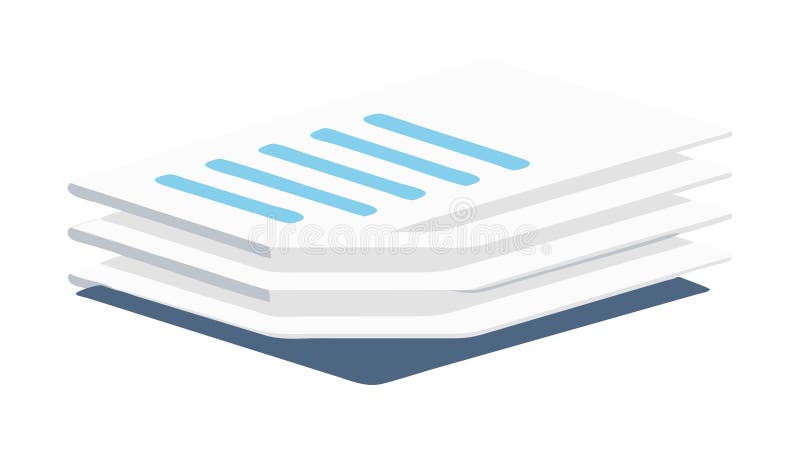 Stack of Documents Icon, Office Paperwork Records, Vector Design ...