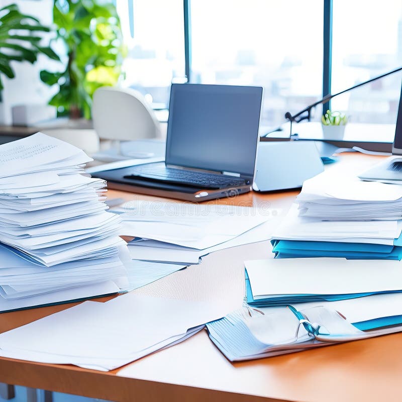 Stack of Documents on Table in Office, Closeup. Space for Textstack of ...