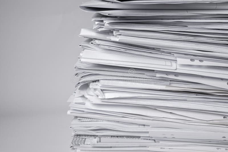 Stack of documents stock photo. Image of document, paperwork - 196342506